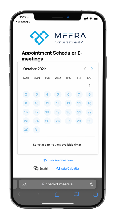 Conversational AI Appointment Scheduler - Meera.ai